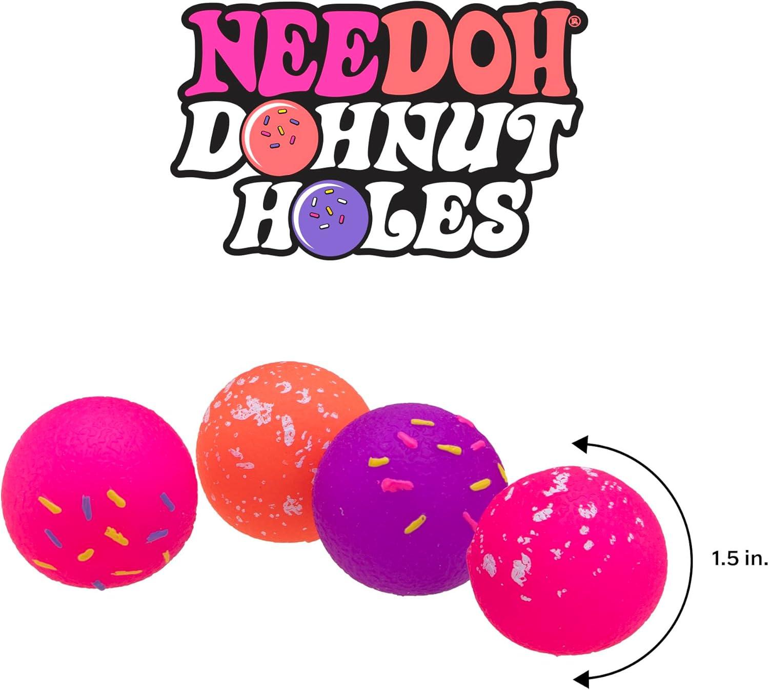 Schylling NeeDoh Dohnut Hole Needoh 4 Pack – Sensory Squeeze Toy – 1.5 ...