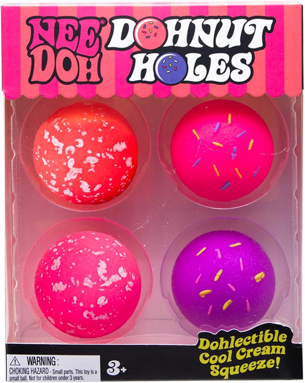 Schylling NeeDoh Dohnut Hole Needoh 4 Pack – Sensory Squeeze Toy – 1.5 ...