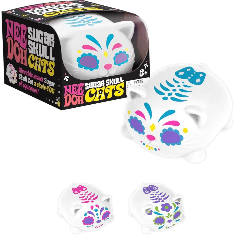 Schylling NeeDoh Sugar Skull Cool Cats – Sensory Squeeze Toy – Assorted ...